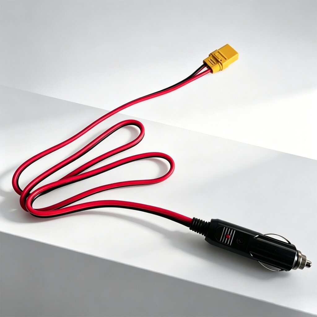 Кабель питания DC12V/24V с разъемами XT90 и светодиодными штекерами, 1.5m