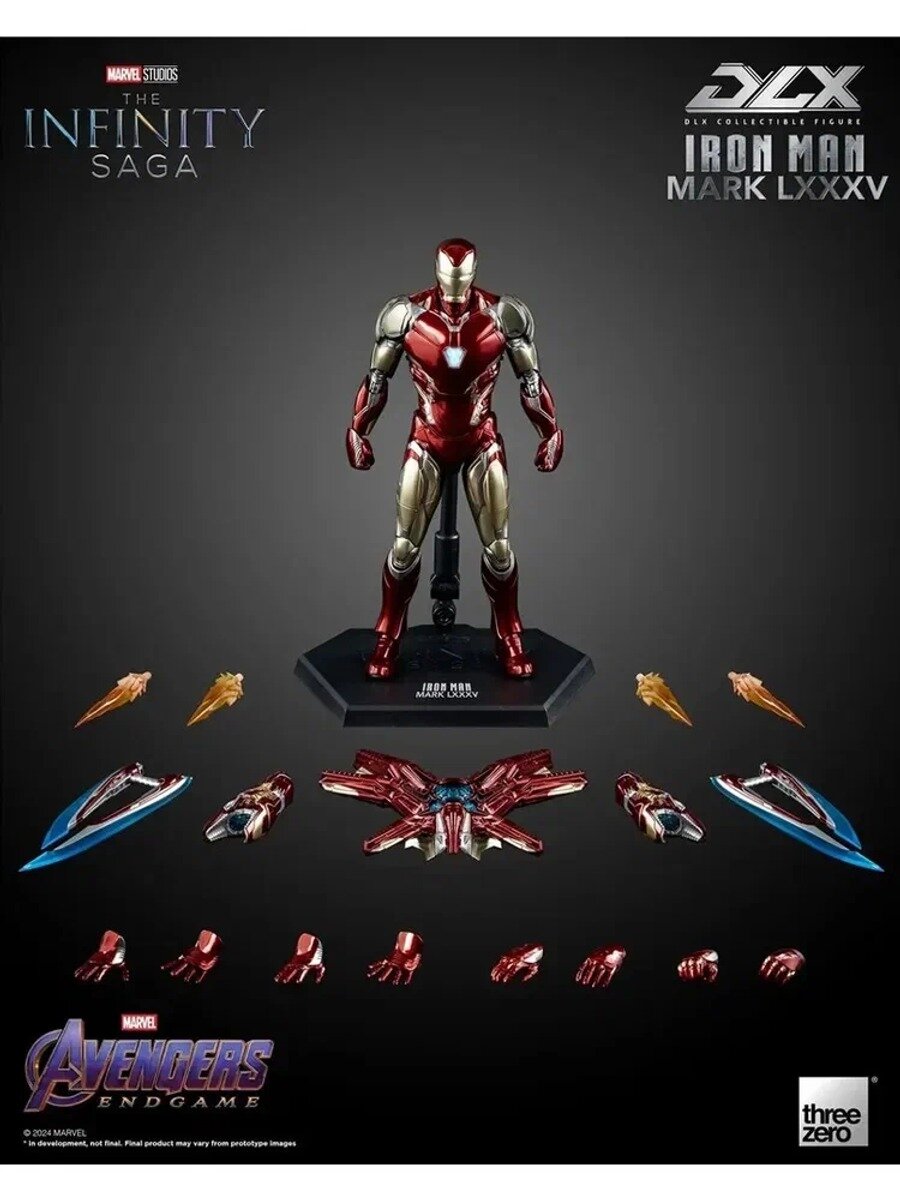 Фигурки игрушки Хасбро Threezero Marvel Studios Action Figures DLX Iron Man Mark 85-18cm, железный человек фигурки