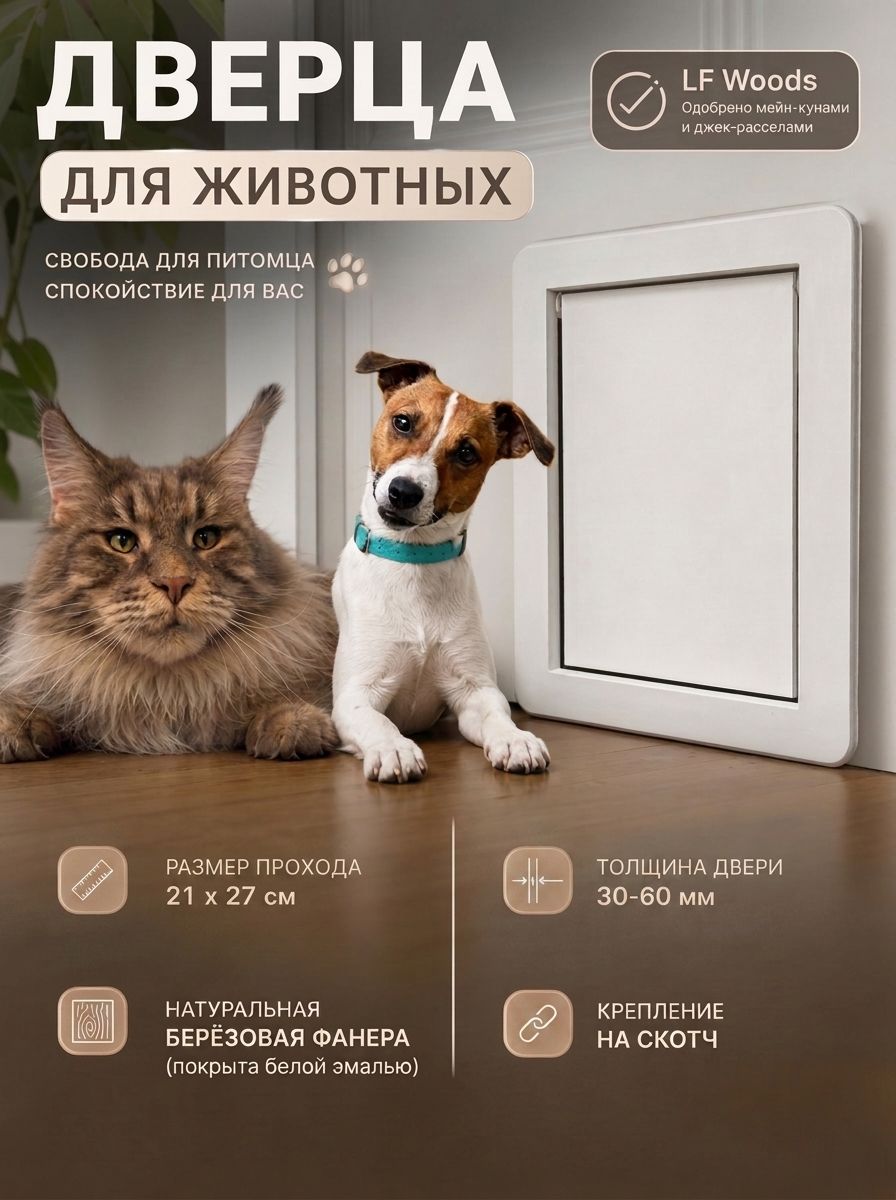 Дверка для кошек и собак, котоход, дверь для животных, 21х27 см