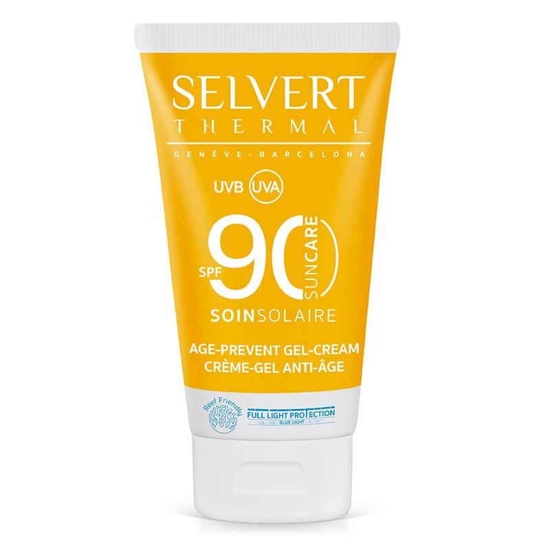 Средство солнцезащитное Selvert Thermal Age Prevent Gel-Cream SPF 90 Гель-крем для лица с защитным барьером 50 мл