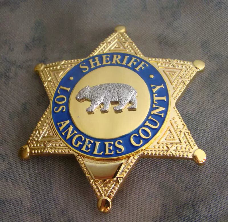 Металлический значок Los Angeles County LA COUNTY SHERIFF / DEPUTY SHERIFF Bear Badge Pure Copper