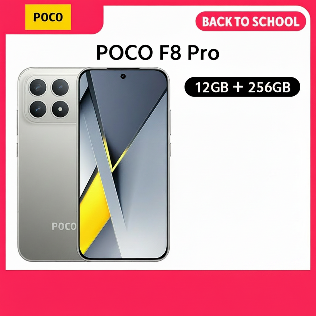 Смартфон POCO F8 Pro 5G, глобальная Желтый, Official Standard, Серебряный, 256ГБ, 12GB 256GB Silver