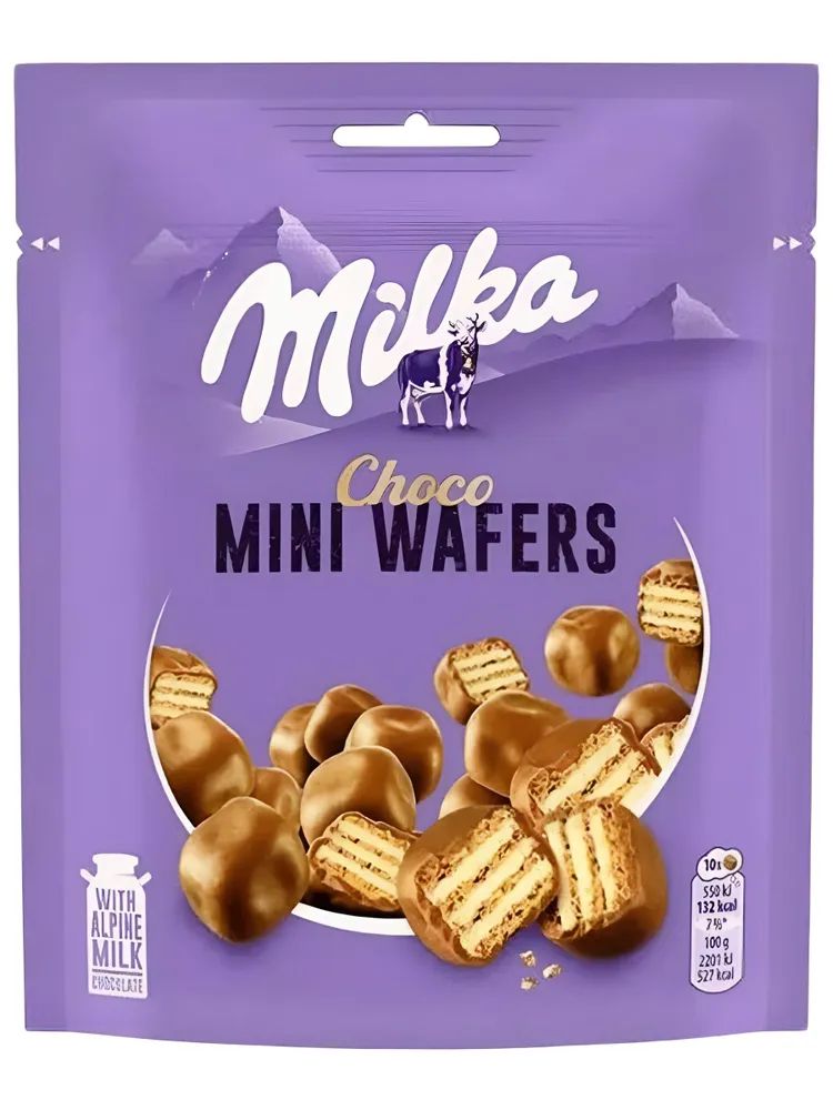 Milka choco mini wafers, 110 гр