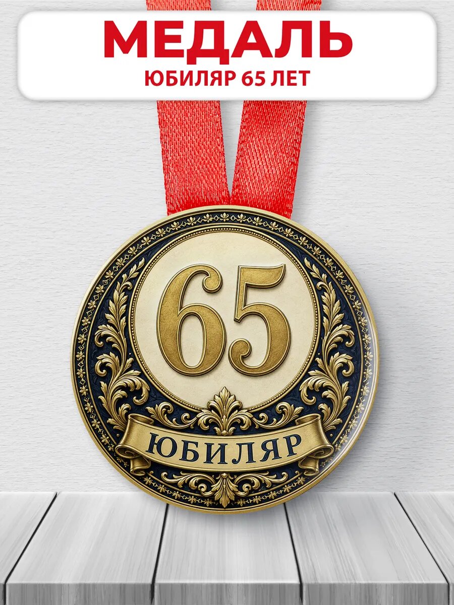 Медаль на 65 лет юбиляр