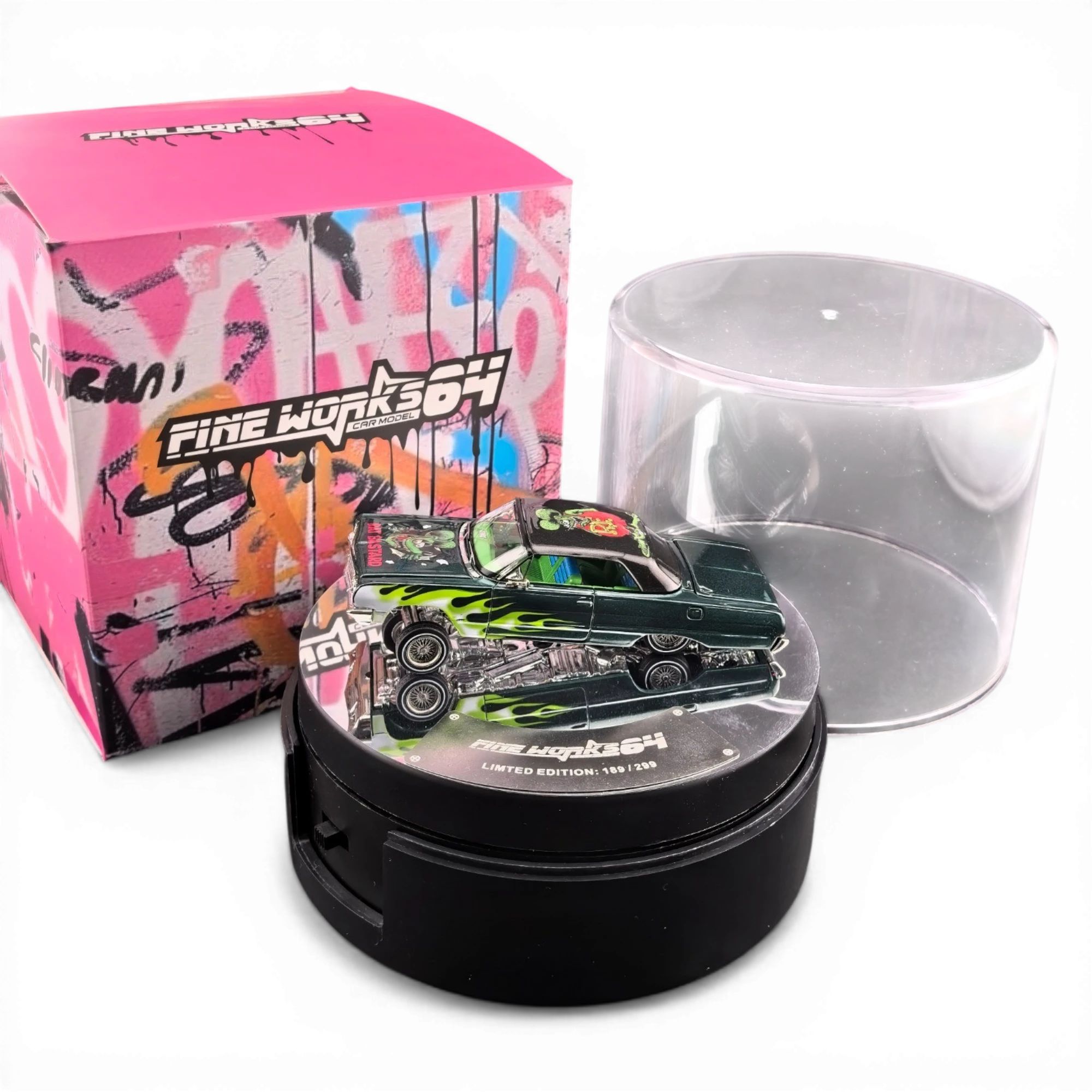 Коллекционная машинка Fine Works64 1:64 Chevrolet Impala Lowrider Emerald Green