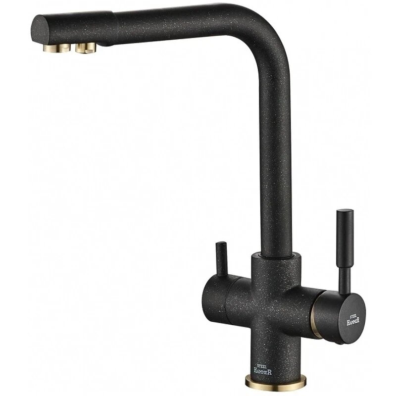 Смеситель для кухни ZorG Steel Hammer SH552BLACKBR