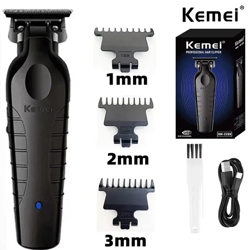 Kemei KM-2299, машинка для стрижки волос, черная