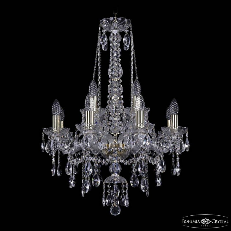 Подвесная люстра Bohemia Ivele Crystal 1415 1415/8+4/200/h-75 G