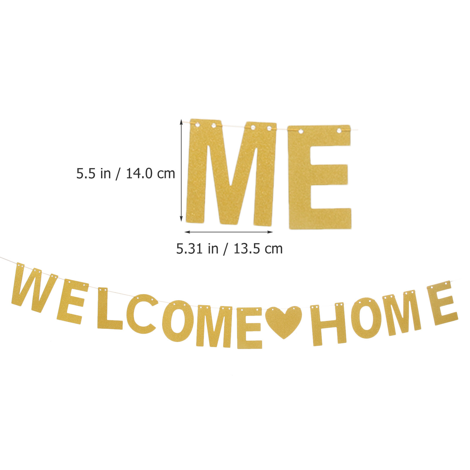 Декоративная Гирлянда WELCOME HOME Золотые Флаги Для Украшения Праздников И Дома Golden