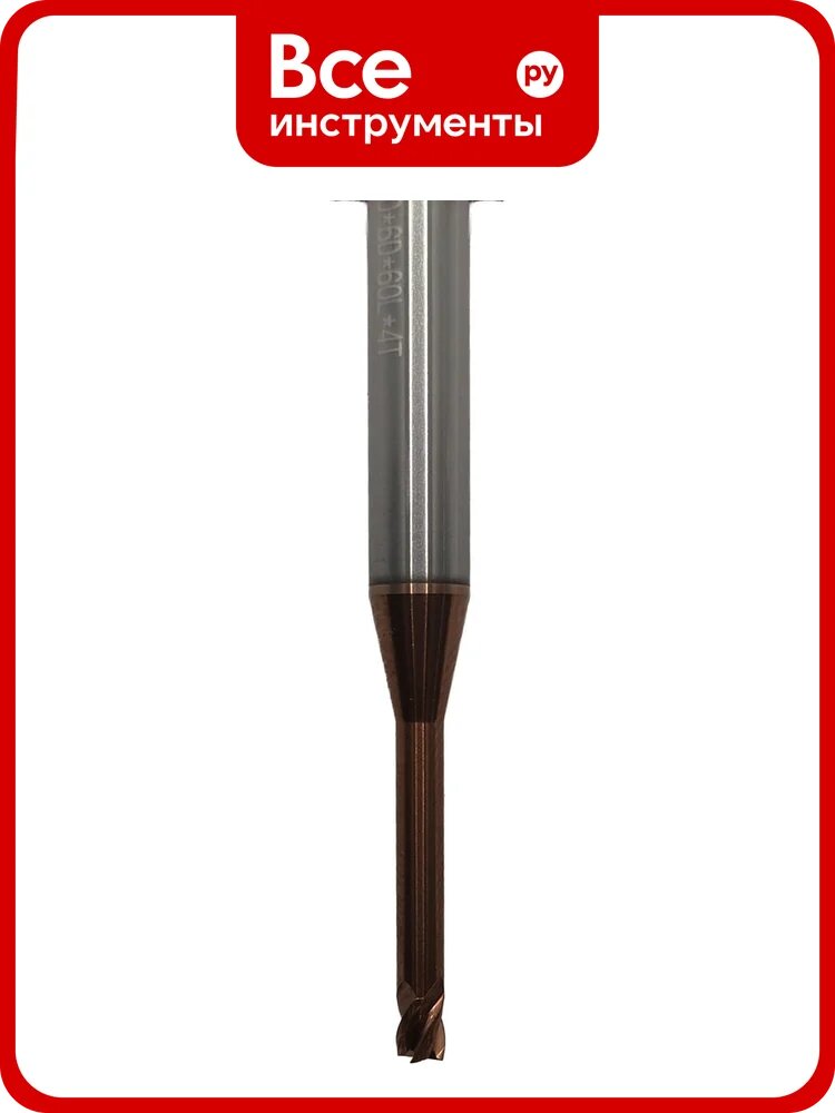 Фреза концевая твердосплавная CNCTOOL VHM 3х3.6(20)х60 z=4, хв.6 L58.0, TiSiN HRC58 (P, M, K) 184778