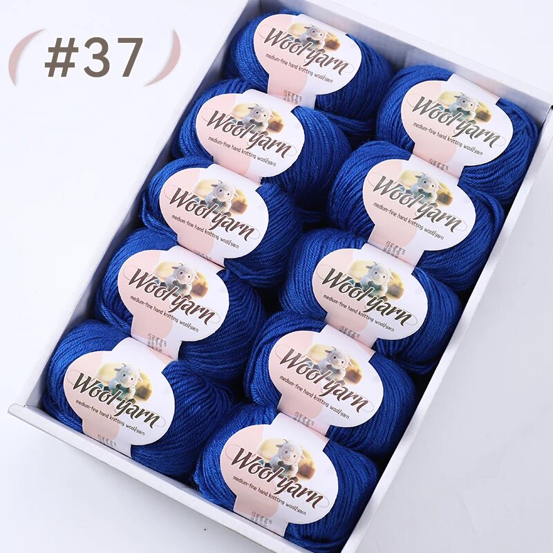 Пряжа из мериносовой шерсти 212 Синий, 37 Royal Blue