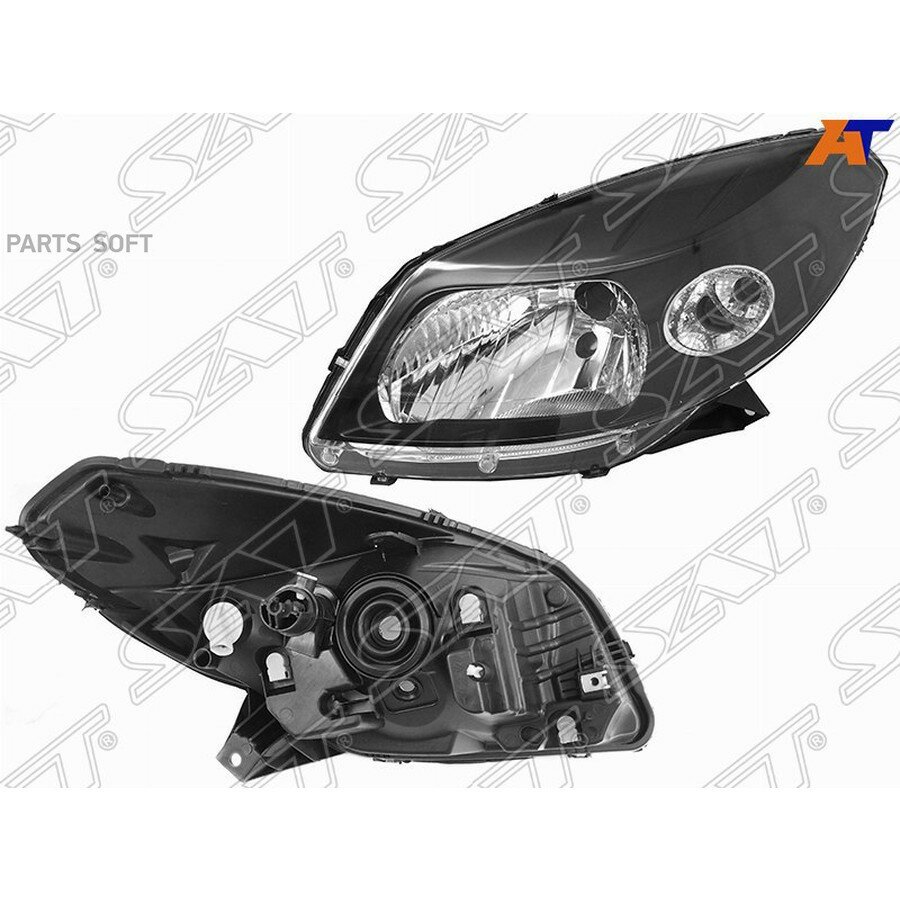 Фара RENAULT SANDERO/SANDERO STEPWAY 10-14 LH черная от официального дистрибьютора, SAT, артикул ST5511170L
