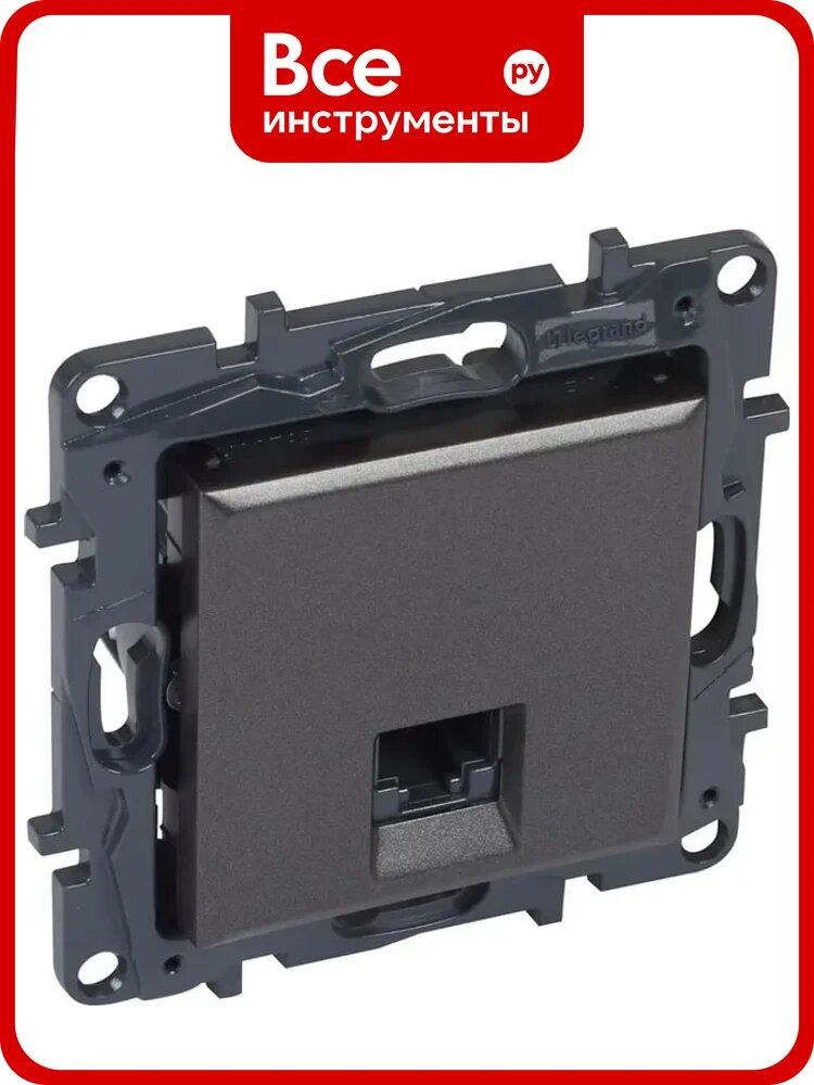 Розетка компьютерная Legrand STRUCTURA RJ45 кат.5Е UTP, магнезиум 764303