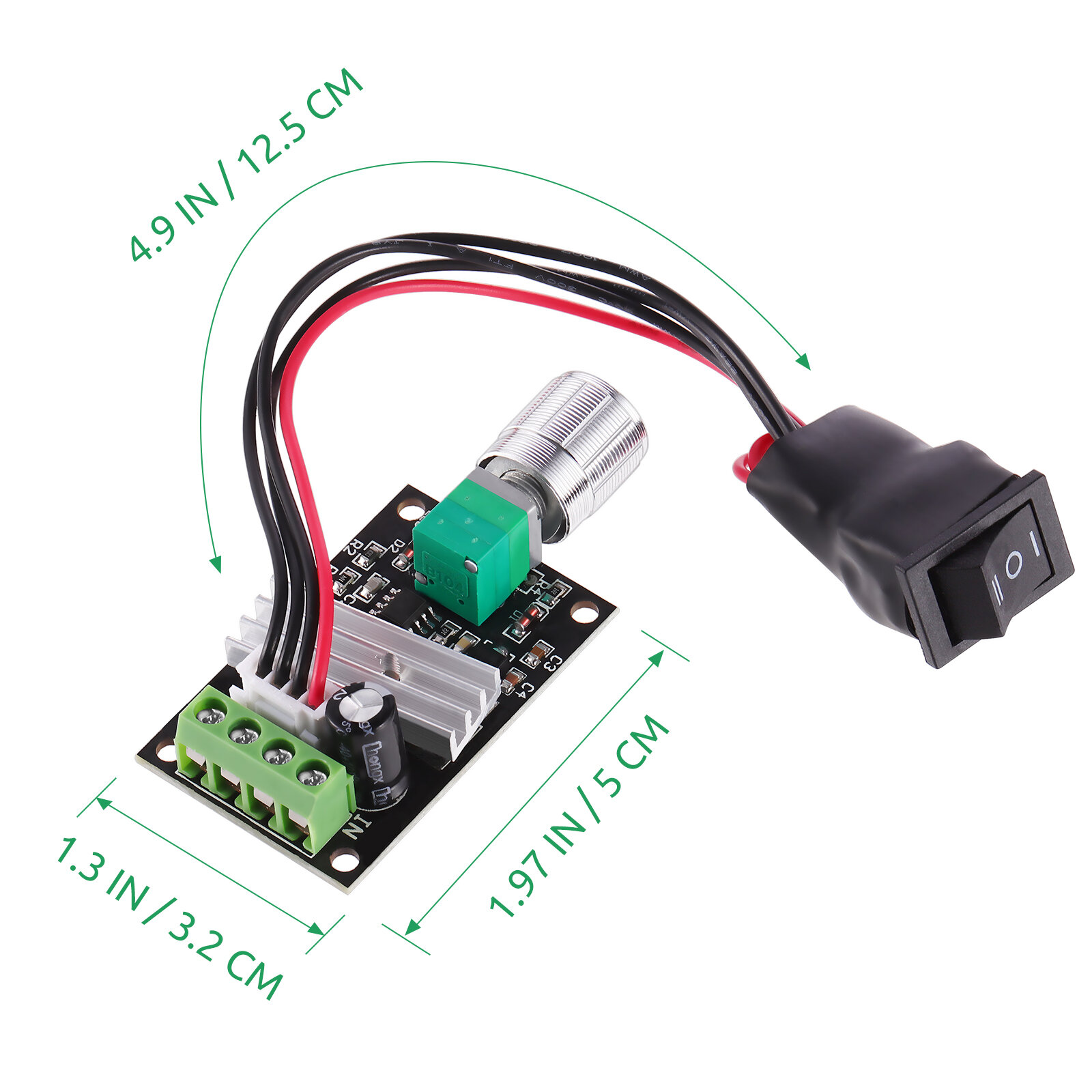 Контроллер WINOMO 1203BB Для Двигателя Постоянного Тока Напряжением 6 12 24V С Регулировкой PWM