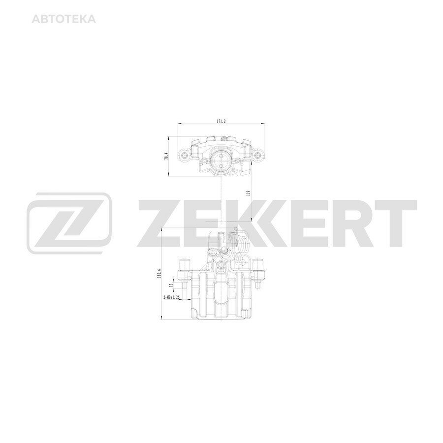 Тормозной суппорт задний правый Renault Laguna II 01- Espace IV 06- ZEKKERT BS8365