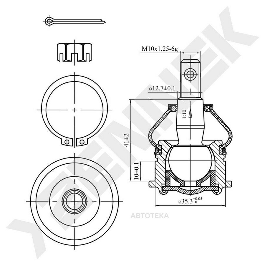 Опора шаровая ZENNEK DBJ0049