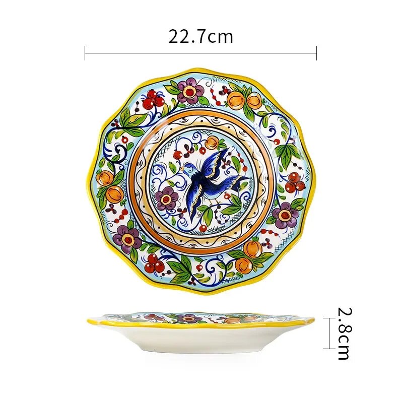 Круглая керамическая тарелка JINGDE CERAMICS