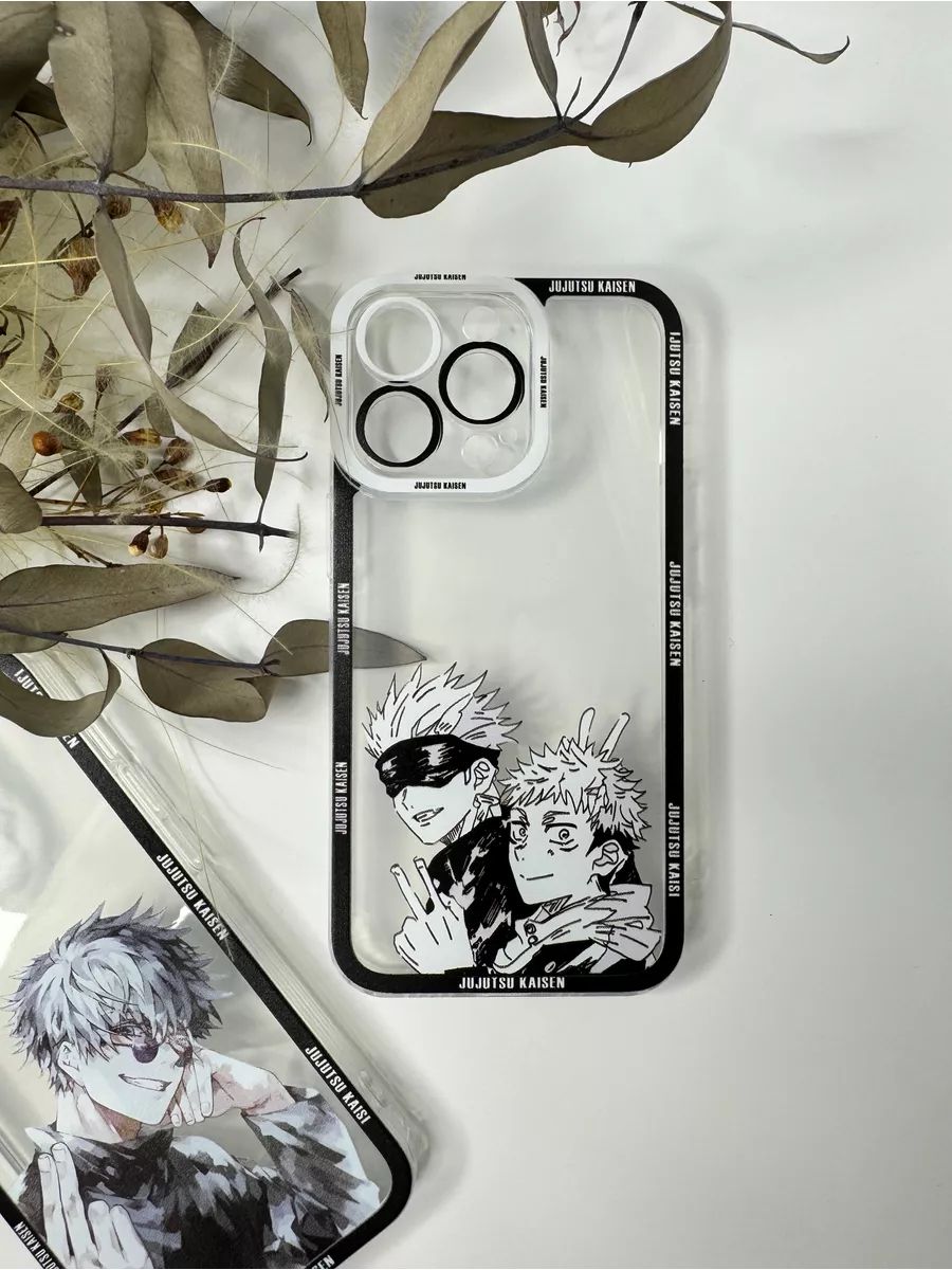 Чехол-Накладка с персонажами Аниме Магическая Битва для смартфона Apple iPhone 13 Pro, материал силикон, защита камеры