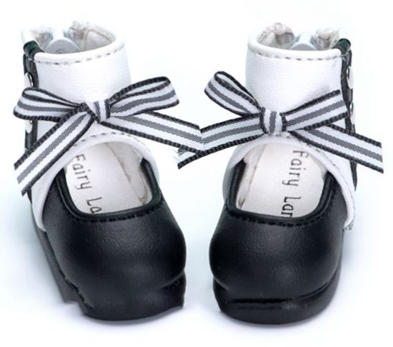 Туфли для БЖД кукол Fairyland Black-White for LittleFee