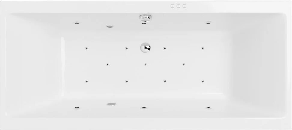 Акриловая ванна Excellent Pryzmat WAEX. PRY20. RELAX 200x90, с каркасом, пристенная, встраиваемая, белая, глянцевая, со сливом-переливом, прямоугольная, с гидромассажем