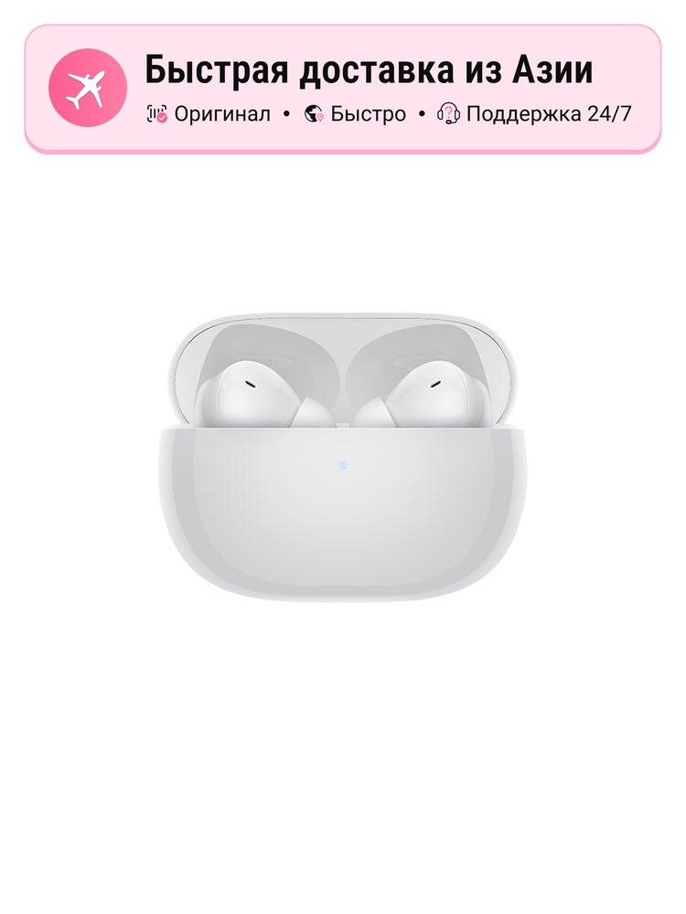 Наушники беспроводные Xiaomi, mirror lake white, стильный дизайн, легкие и удобные