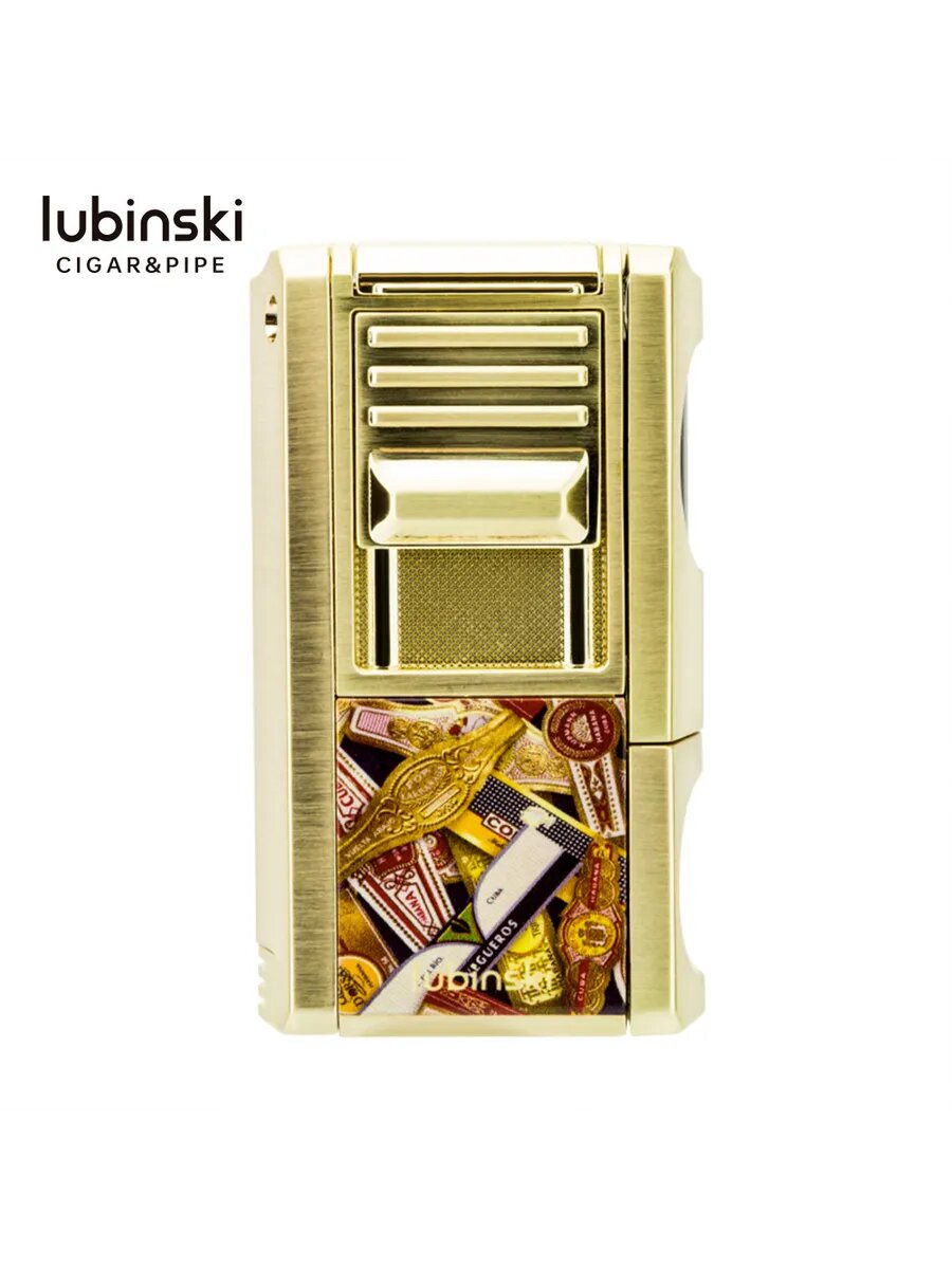 Зажигалка для сигар металлическая Lubinski YJA-10057 (логотип) ( без газа )