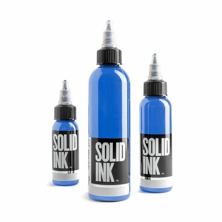 Тату краска Nice Blue - Solid Ink (США 1 oz - 30 мл.) — фото 1