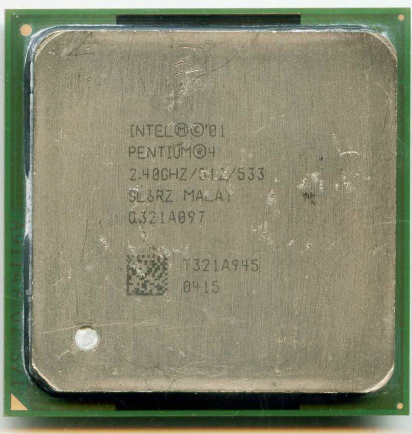Процессор Socket-478 Intel Pentium 4 Northwood 2,4GHz/512/533 SL6RZ Malay 5 lines