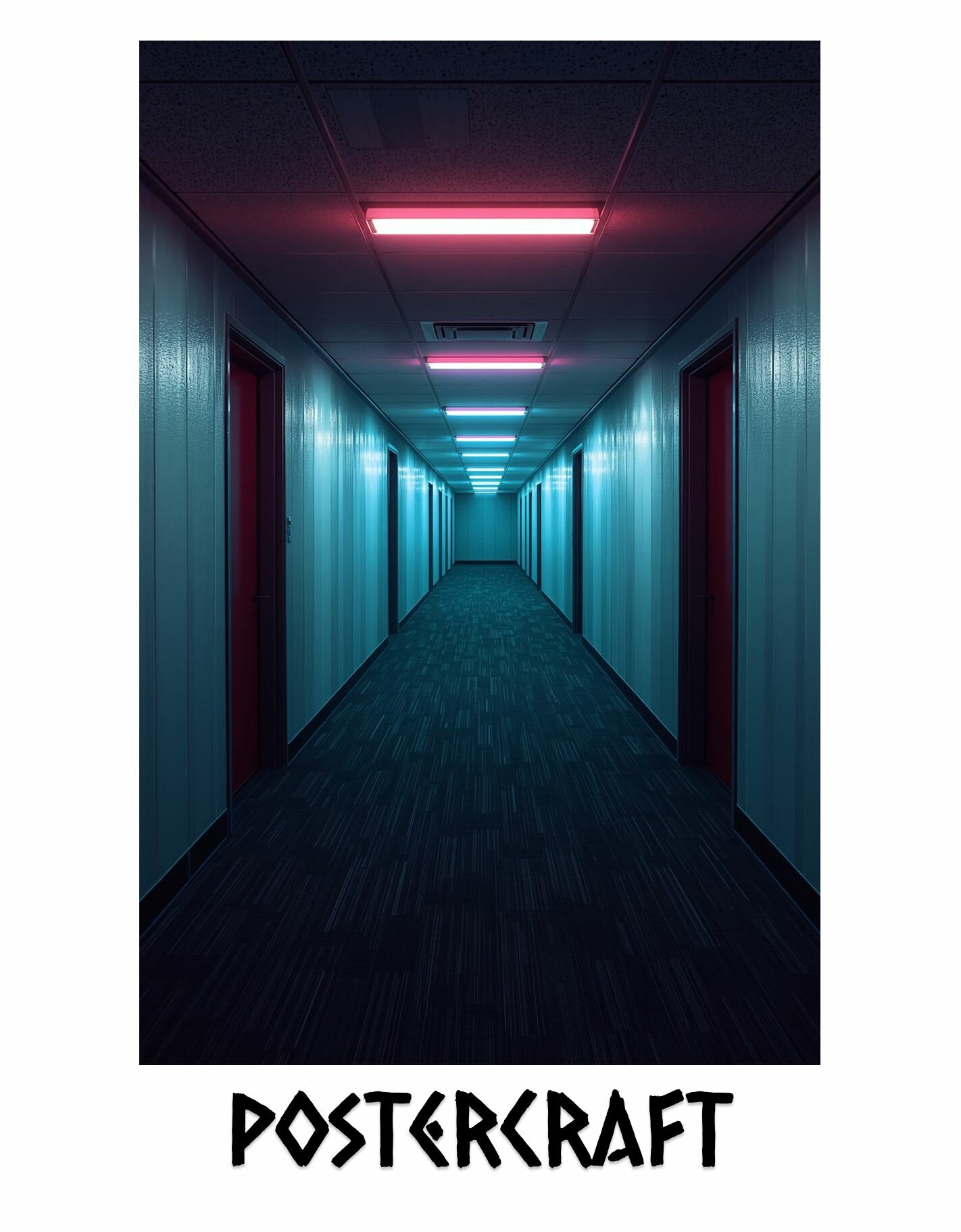 Постер "Backrooms Liminal" (Хоррор), 29.7х42см, А3, глянцевый