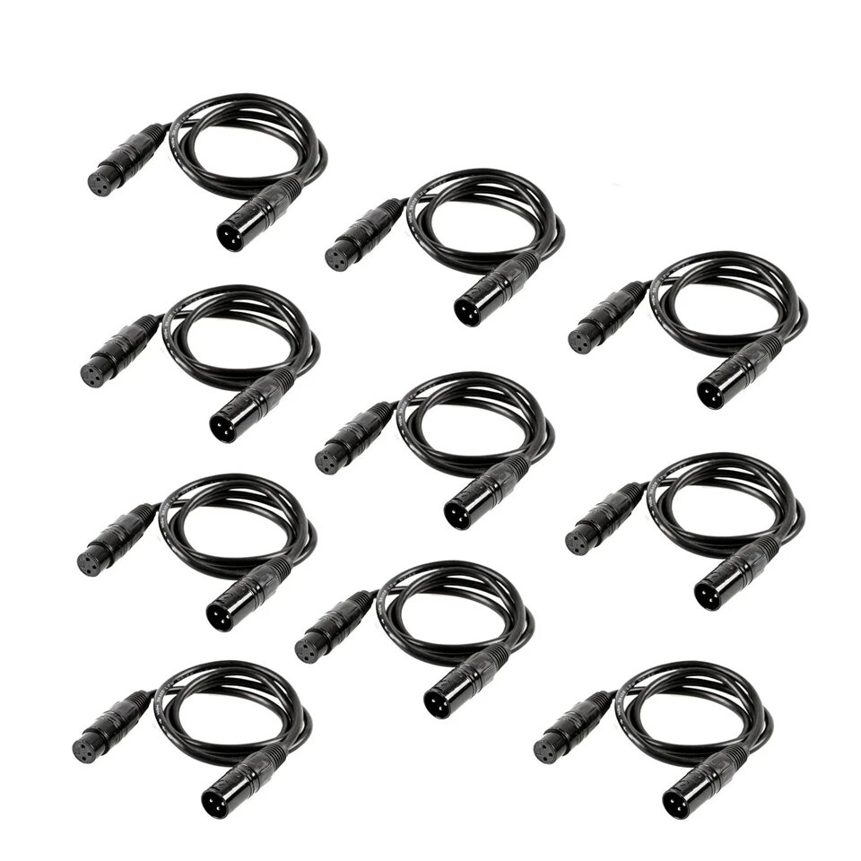 SLSRGB DMX512 Кабель 3-контактный 6 Pieces, 3 Meter DMX Cable