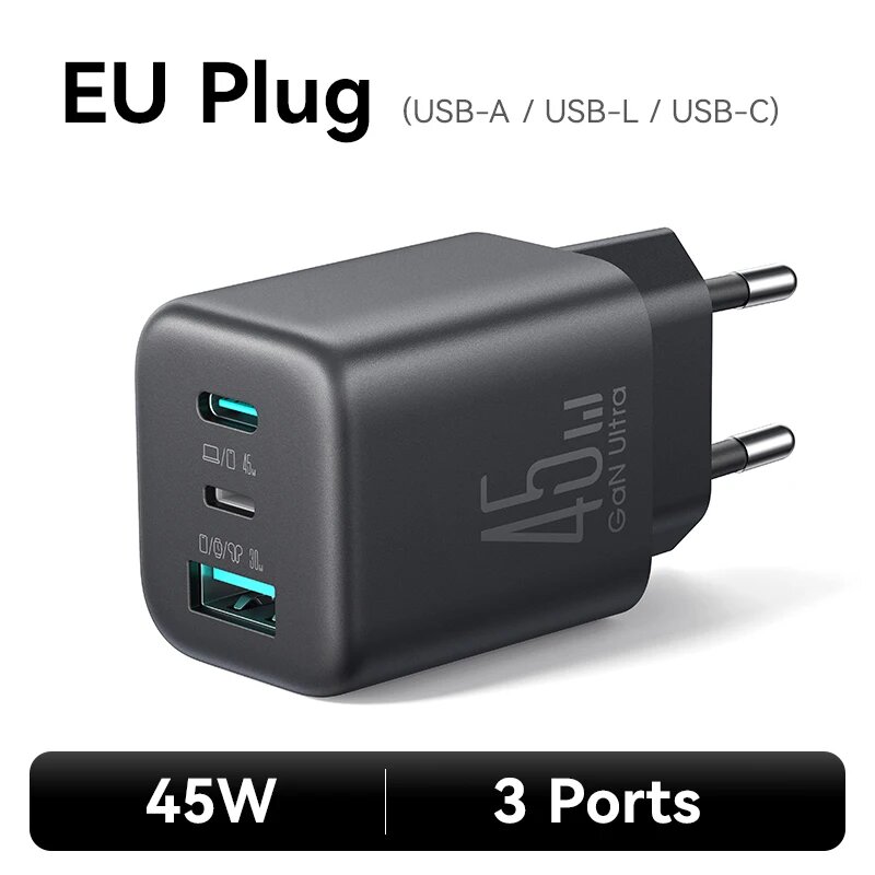 Joyroom 45W EU Зарядное устройство 3 порта USB-A/L/C