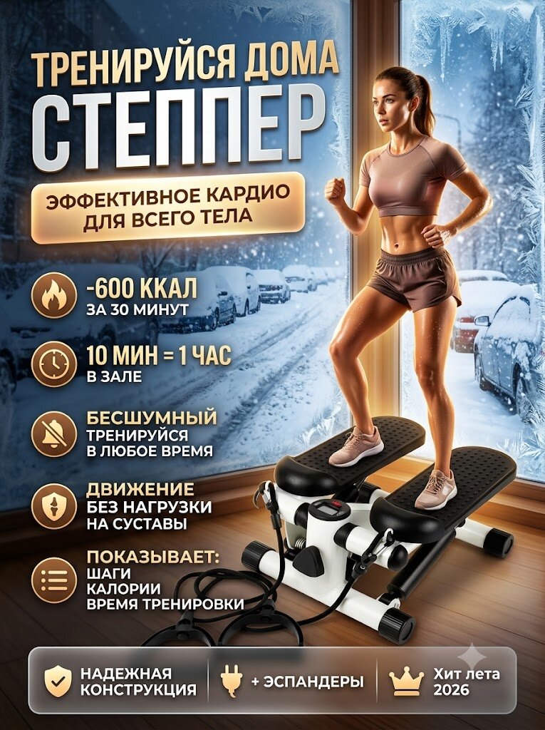 Степпер тренажер для дома 150кг тренажер для похудения для ходьбы