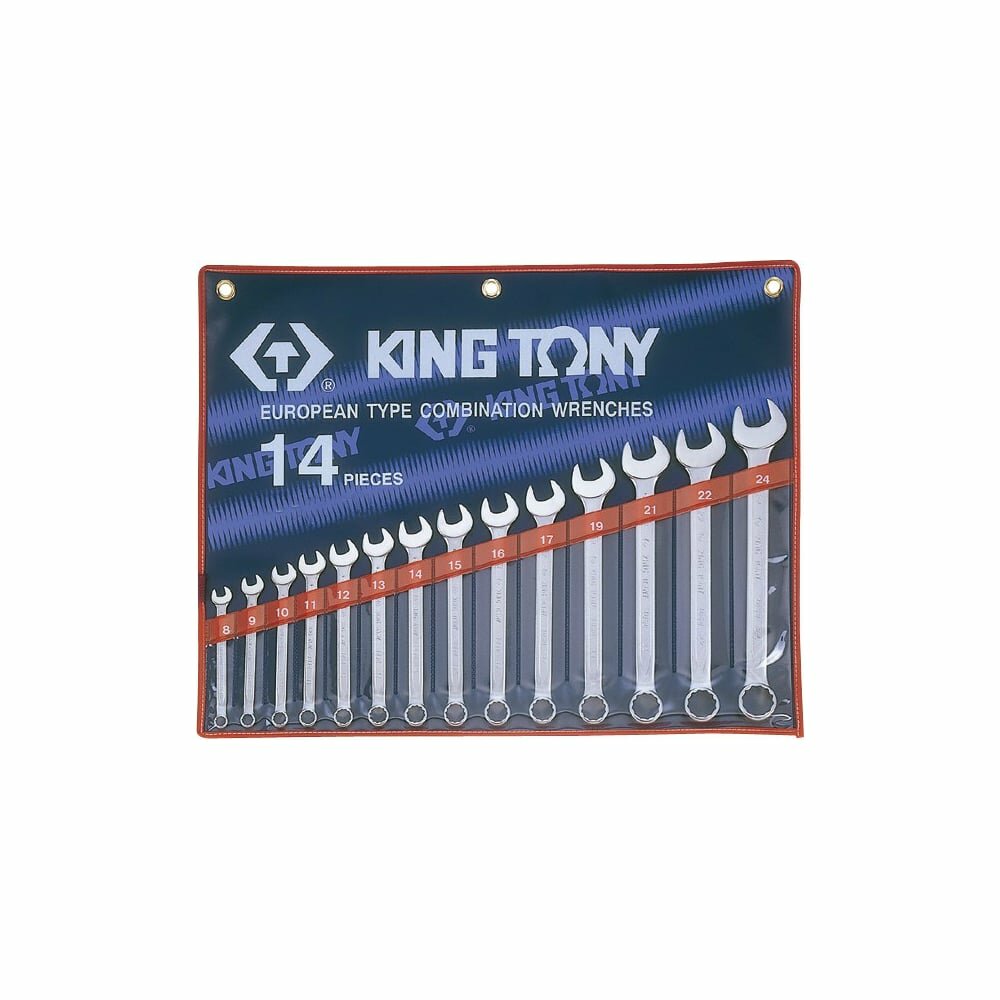Набор комбинированных ключей KING TONY 5/16"-1-1/4" 14 предметов 1214SR