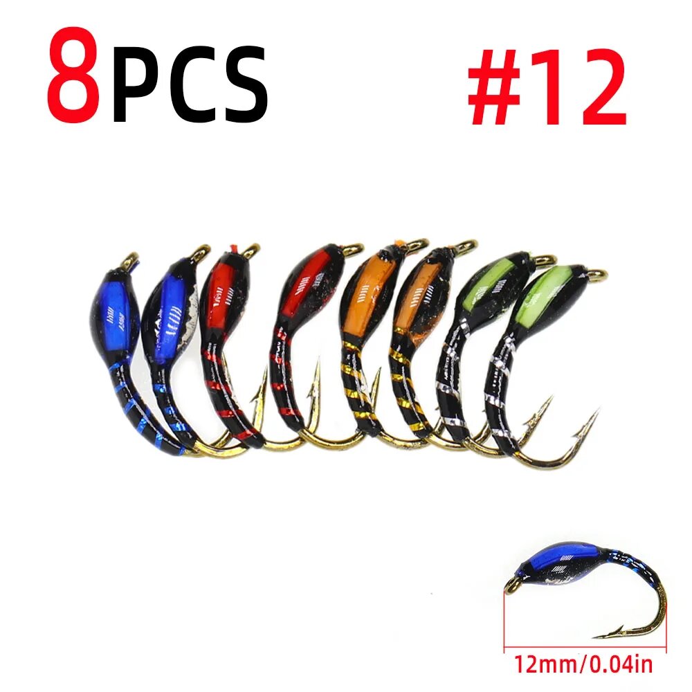 Многоцветные нахлыстовые мушки ICERIO, набор из 8 штук 8PCS 12
