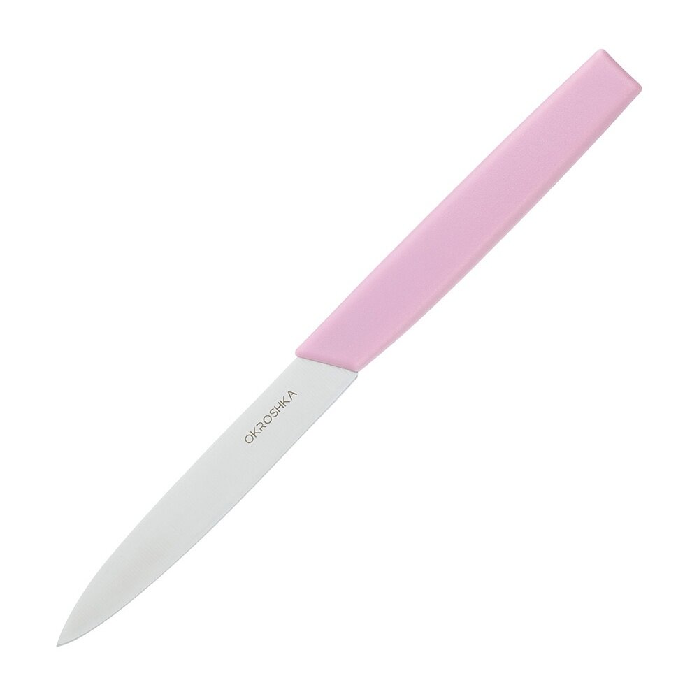 OKROSHKA OK225P-PN-FR Нож для фруктов и овощей okroshka салат, лезвие 10 см, розовая ручка