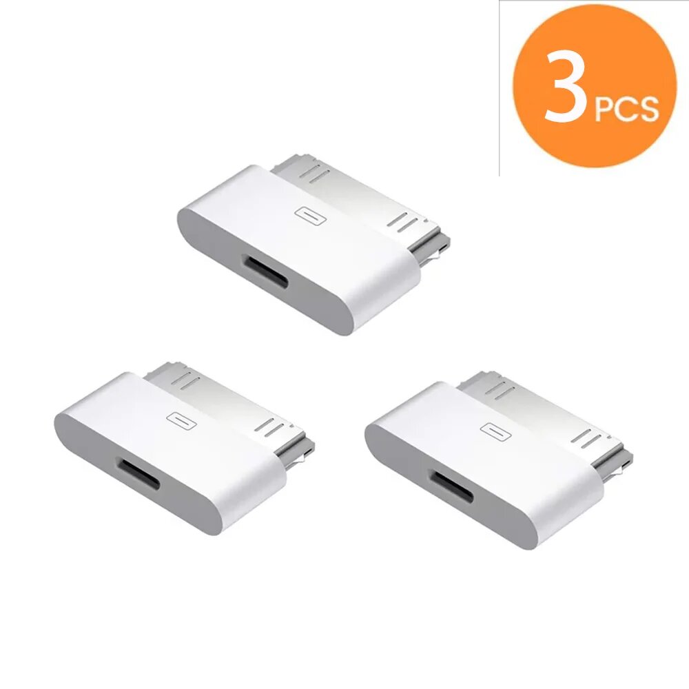 3шт. Lightning - 30pin адаптер для iPhone/iPad