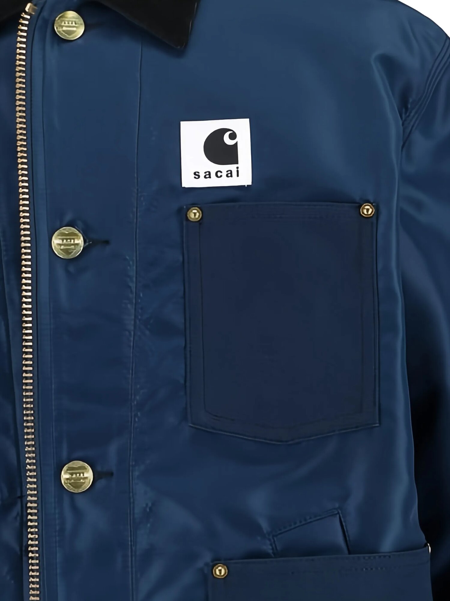 Куртка Carhartt WIP Corduroy-collar patch-pocket jacket, размер 46, blue — фото 1