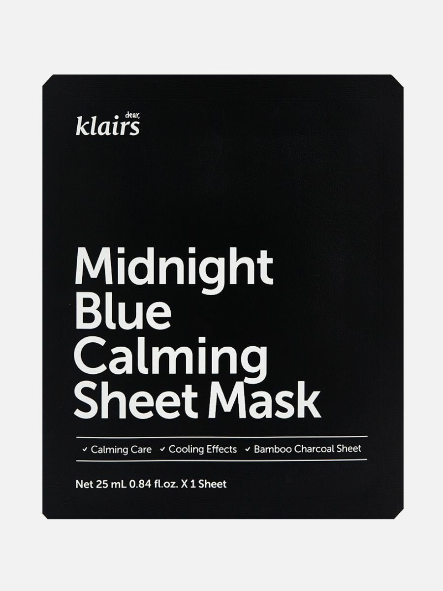 Dear, klairs Успокаивающая тканевая маска для лица Midnight Blue Calming 1шт