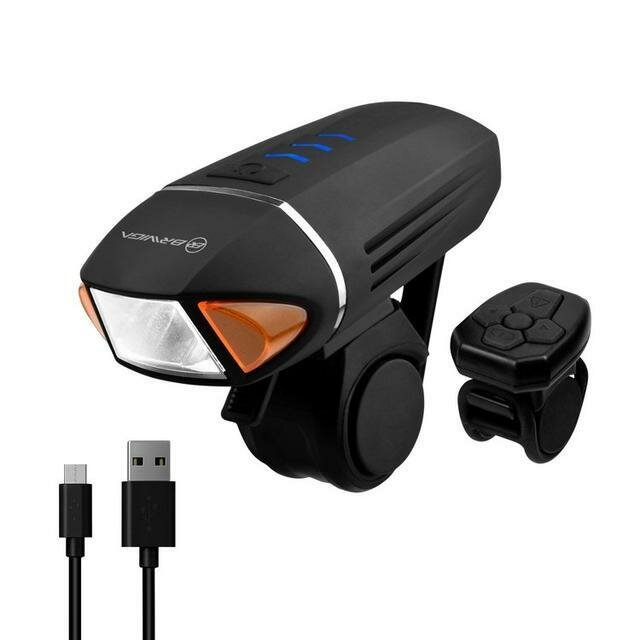 Велофонарь на руль Briviga EBL-3310 с поворотниками USB 450 люмен. С Д/У.