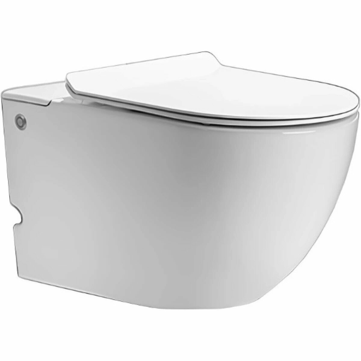 Унитаз подвесной Ceruttispa Barbaria Aria Pulse CT10591 импульсный, безободковый, торнадо, с сиденьем микролифт, белый