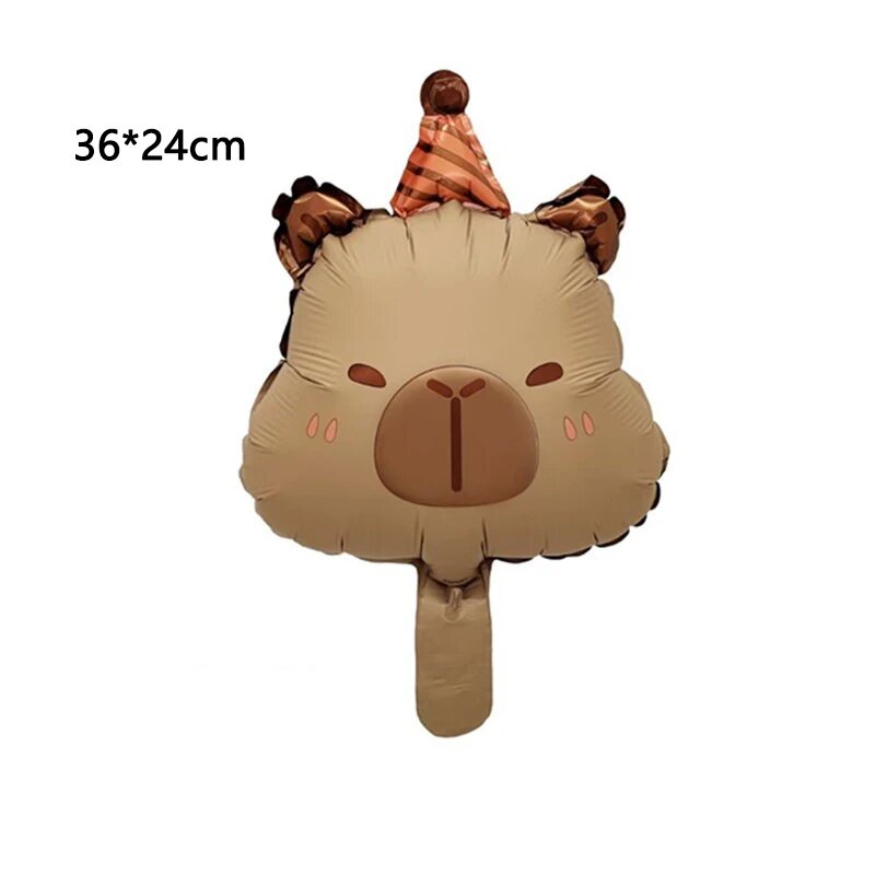 Матовые шары с капибарой из алюминиевой пленки mini capybara 5
