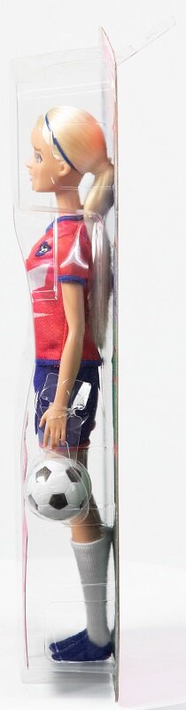 Кукла Barbie HCN17 модельная, футболистка в красной майке (светлые волосы) — фото 1