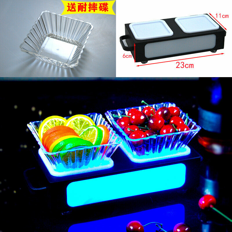 LED-подставка из железа с RGB-светом, 2 отсека для бара, ночных клубов и мероприятий - коммерческое качество