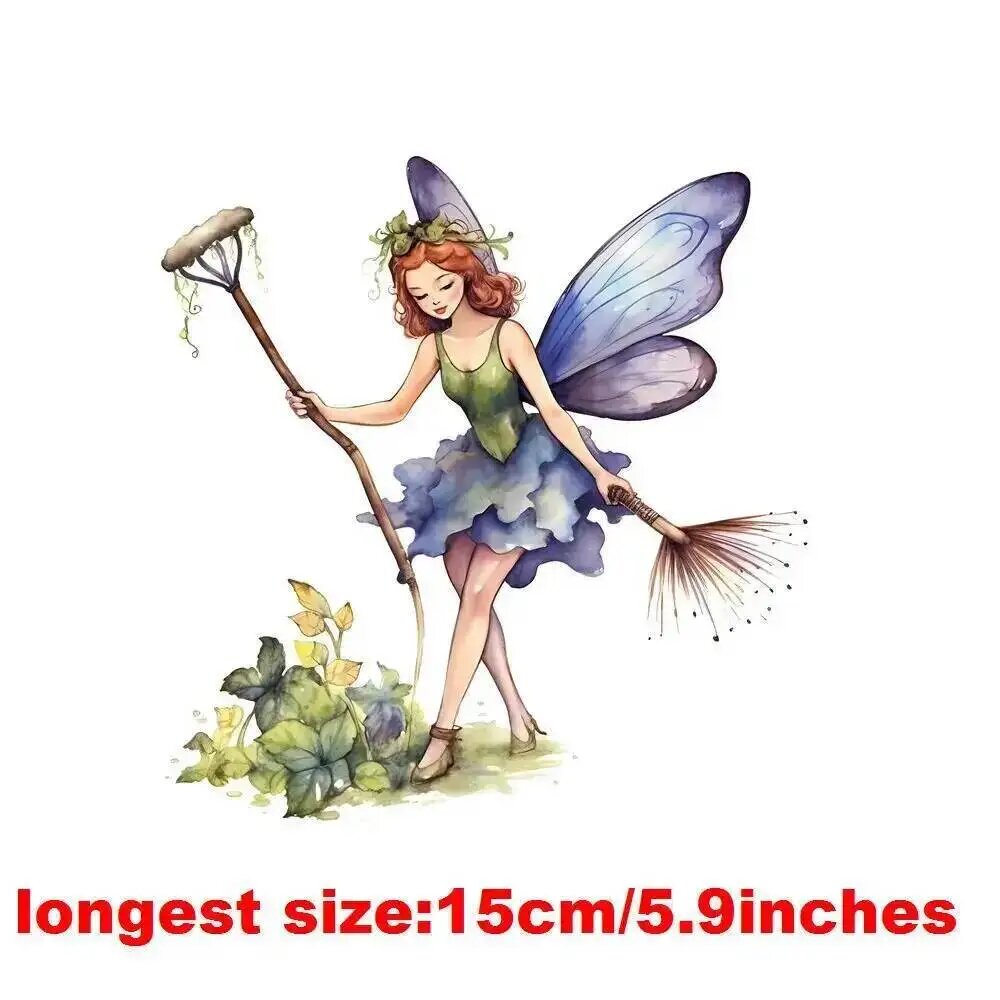 Детская термонаклейка DTF Flower Fairy 15см YTH0179-38