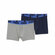Трусы PUMA MEN EVERYDAY BASIC BOXE, комплект из 2 шт., размер M, серый, синий
