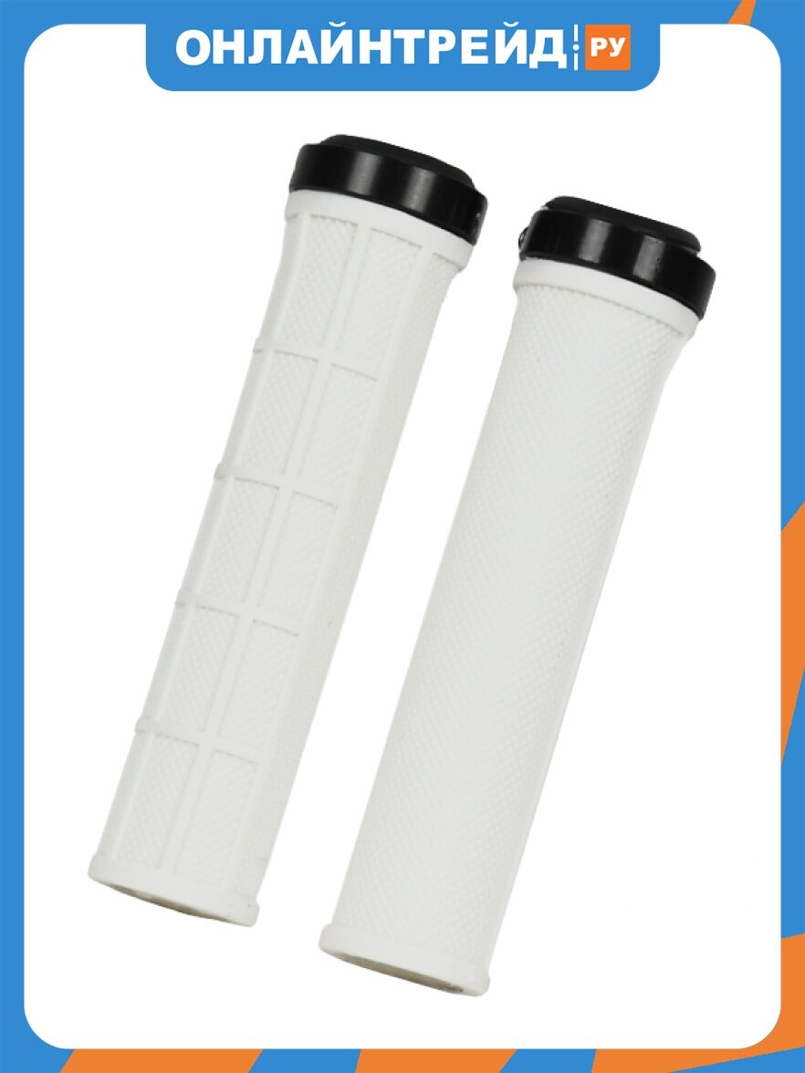 Грипсы Joy Kie MTB, HL-G210, 130мм, с грипстопом, под шестигранник, бело\черные