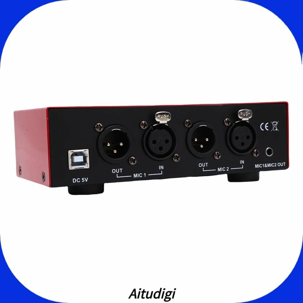 48V Phantom Power for 2 Microphone, устойчивый, с высоким качеством записи, для профессионального звукозаписи