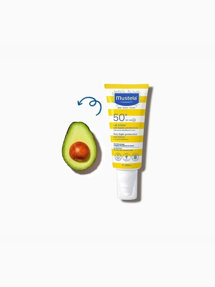Mustela Family Солнцезащитный Лосьон SPF50 200 мл Для Детей и Взрослых UVA/UVB Защита для Чувствительной Кожи