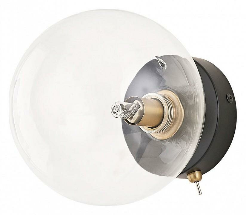 Настенный светильник Arte Lamp V1ncent A7790AP-1BK цвет плафона подвески Прозрачный, цвет арматуры Черный