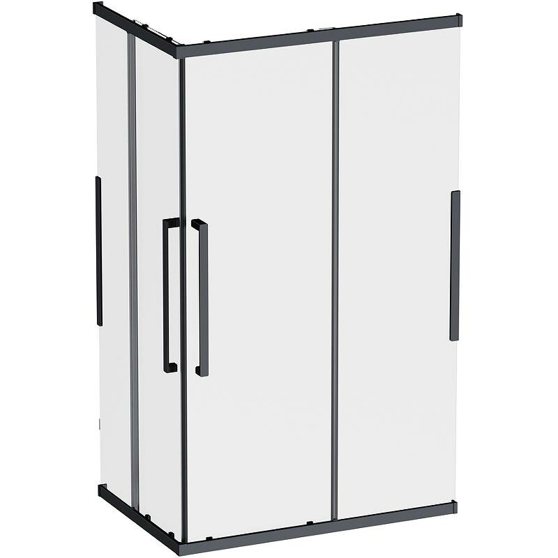 Душевой уголок AM.PM Func 120x80 W84G-403-12080-BT профиль Черный матовый стекло прозрачное